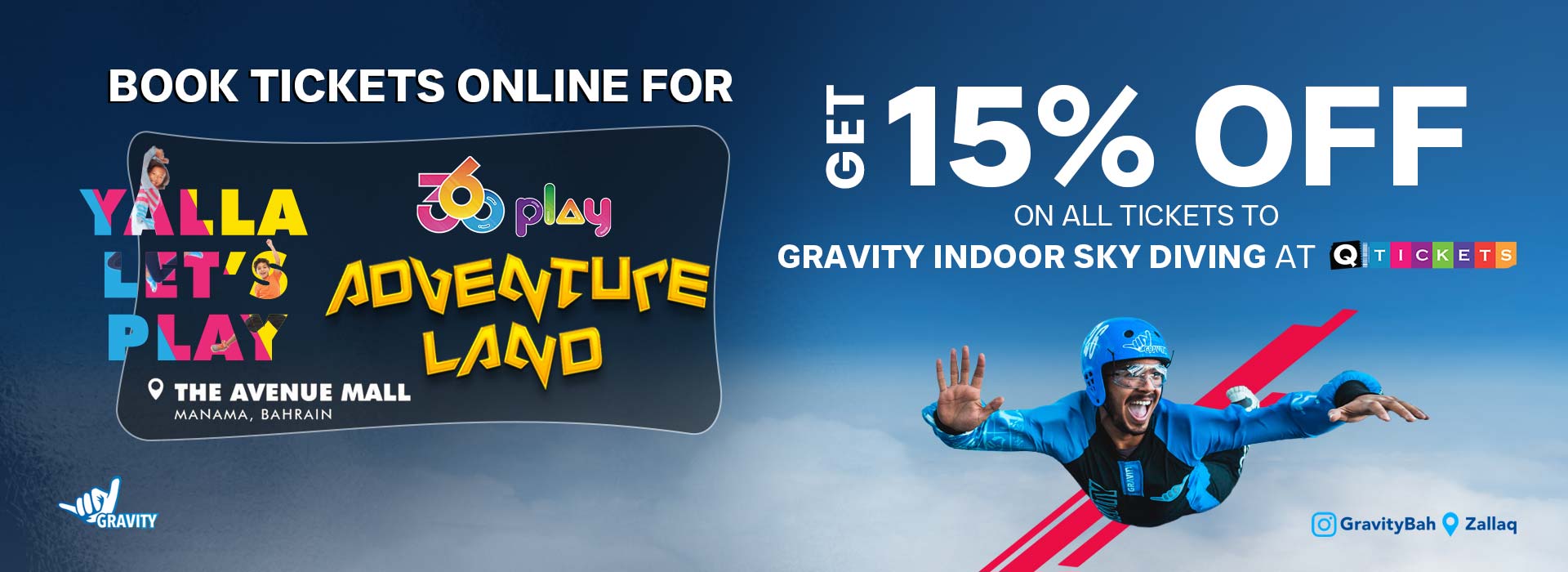 Book Online Gravity Indoor Skydiving in Bahrain | Q Tickets Bahrain